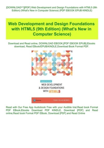 Download Pdf Web Development And Design Foundations With Html5