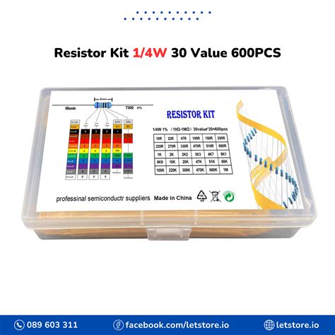 Resistor Kit 14w 30 Value 600pcs Let Store