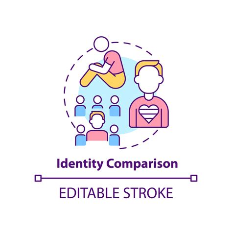 Identity Comparison Concept Icon Accept Possibility Stage Of Coming Out Abstract Idea Thin