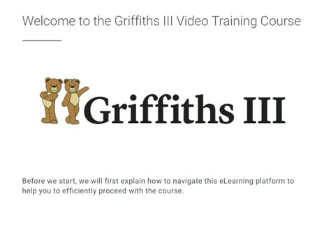 Griffiths III Video Training Course ARICD