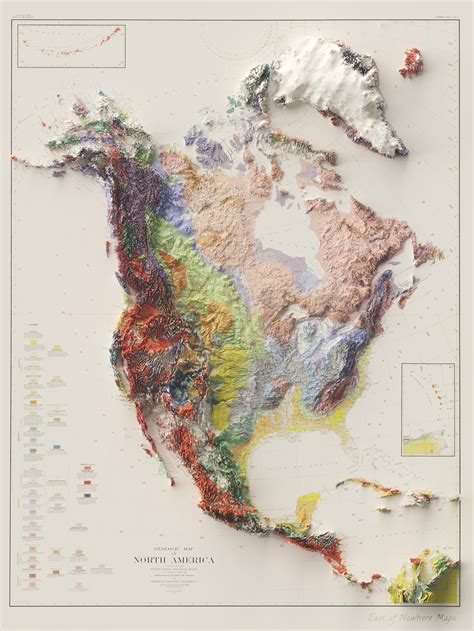 Geologic Map Of North America Hiking Map