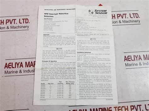 System Sensor Wfd60 Flow Switch Aeliya Marine
