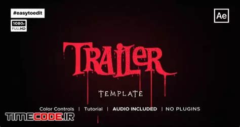 دانلود پروژه آماده افتر افکت تریلر ترسناک Halloween Trailer Template 34132045 تایم کد