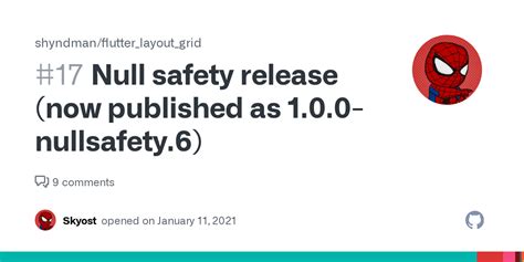 null safety release now published as 1 0 0 nullsafety 6 · issue 17
