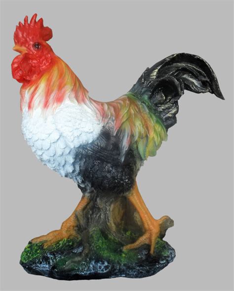Садовая фигурка. Петух. 40*40*25 см. Полистоун. Подарок для дома, дачи ...