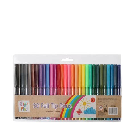 Create And Play 30 Felt Tip Pens Home Bargains