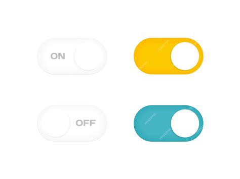 Premium Vector On And Off Toggle Switch Buttons Modern Flat Style