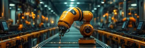 Robotic Arm Performing Precise Automated Tasks On A High Tech