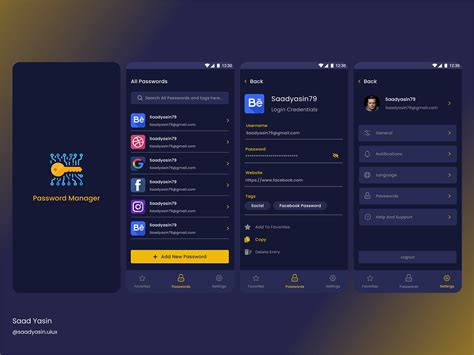 Password Manager Mobile App Design Behance