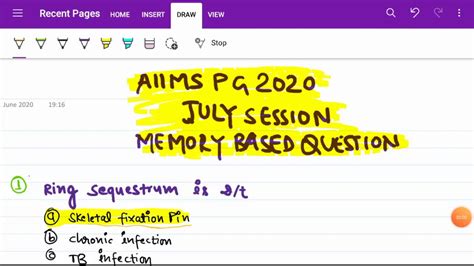 Aiims Pg 2020 Question Paper Part 1 Recall Based Question And Answer
