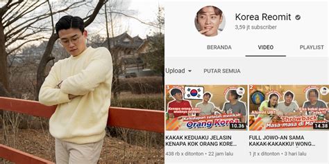 Mengenal Korea Reomit Channel Youtube Milik Jang Hansol Si Orang Korea Yang Medok Bahasa Jawa