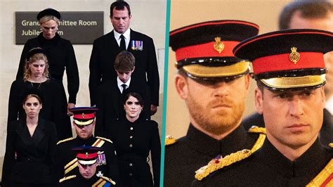 Prince William And Prince Harry Join Cousins To Hold Silent Vigil For