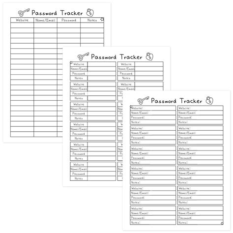 Password Tracker Selfloverainbow