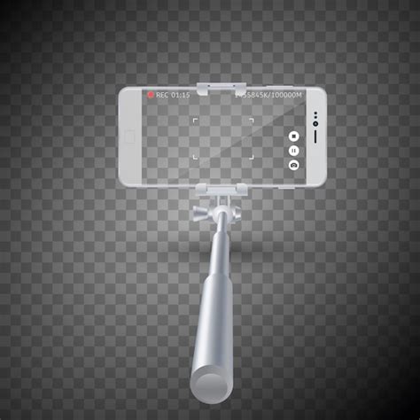 Premium Vector Monopod Selfie Stick