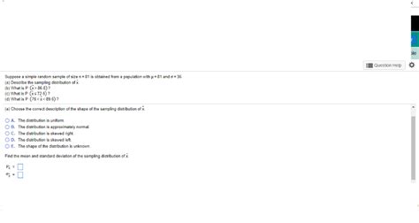 Solved Ole Question Help Suppose A Simple Random Sample Of Chegg