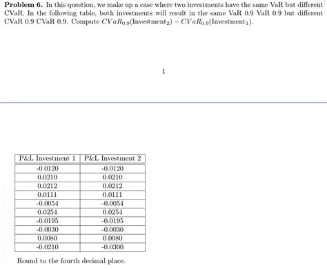 Solved Problem 6 ﻿in This Question We Make Up A Case Where