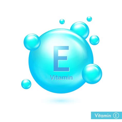 Icône De Vecteur De Vitamine E Dans Le Style 3d Complexe De Capsule De