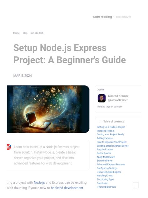 Setup Nodejs Express Project A Beginners Guide Pdf Web Server Internet And Web