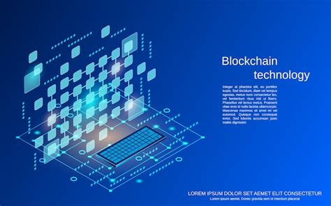 Premium Vector Blockchain Technology Flat 3d Isometric Vector Concept Illustration