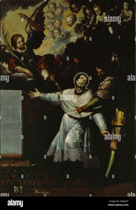 Baltasar de Echave y Rioja The Martyrdom of Saint Peter Arbués Stock