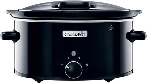 Crock Pot Csc031 Slow Cooker Hinged Lid 56 Liter 5 6 People Black 220