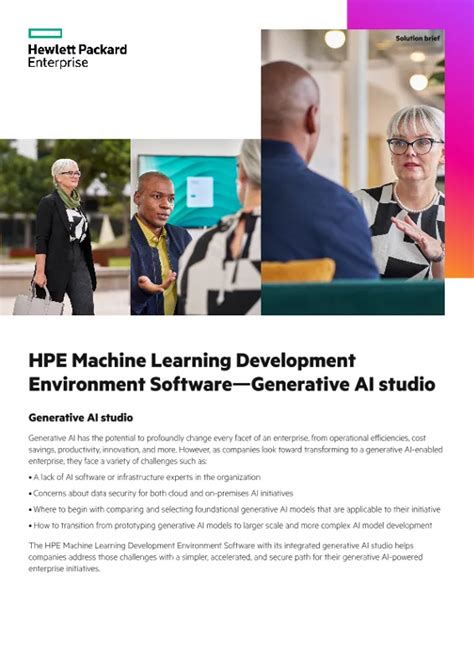 Hpe Machine Learning Development Environment Software Generative Ai