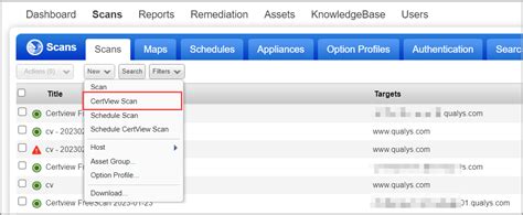 Run Scans To Discover Certificates