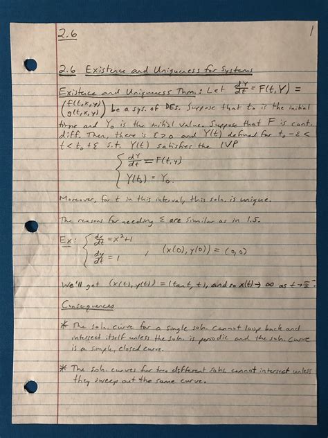 professor frank s math blog 2 6 existence and uniqueness for systems