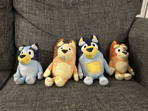 Bluey Mini Plush Set Featuring Bluey Bingo Bandit Dad And Chilli