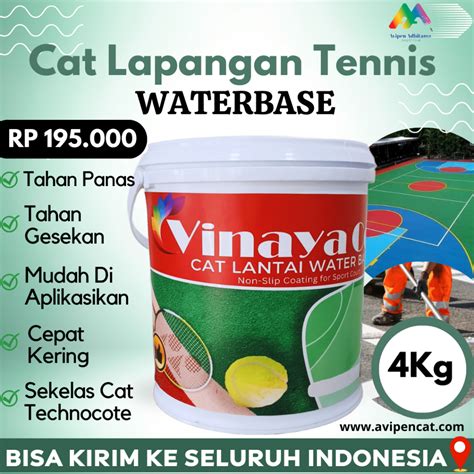 Jual Cat Lapangan Tenis Voli Badminton Basket Indoor Outdoor Waterbase 4 Kg Cat Marka Jalan
