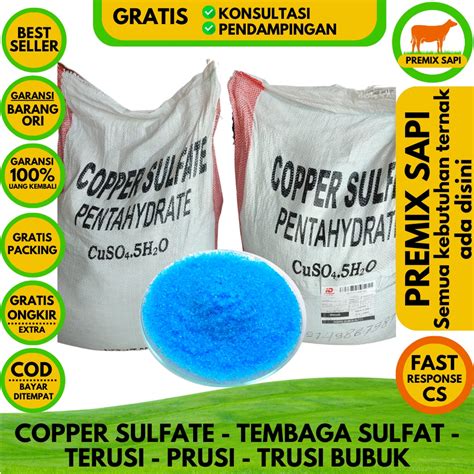 Jual Terusi 25kg Copper Sulphate Cuso4 Tembaga Sulfat Trusi