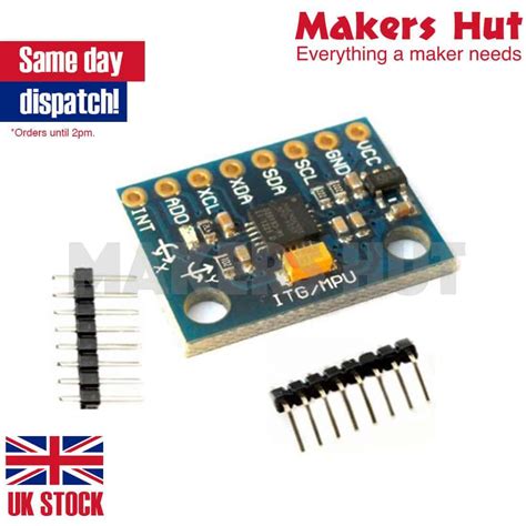Gy Mpu Axis Gyro Axis Accelerometer Module Arduino Raspberry Pi Makers Hut