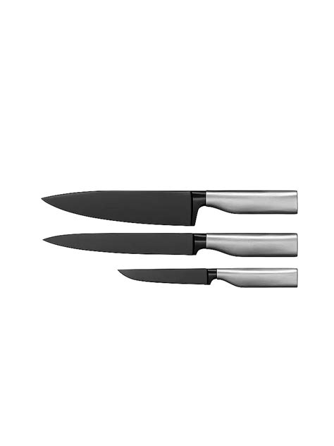 WMF Messerset 3 Tlg ULTIMATE BLACK Cromargan Schwarz Schwarz