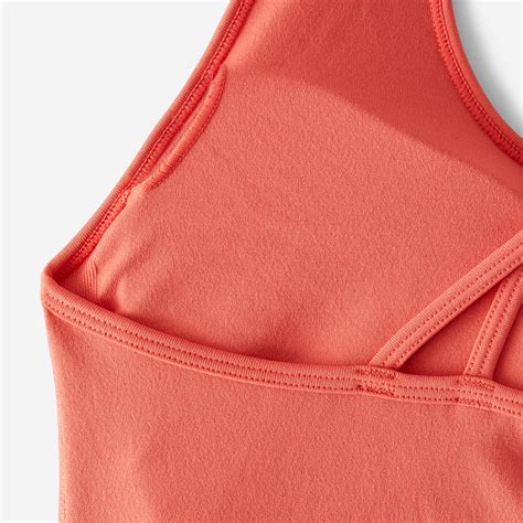Womens Light Support Sports Bra With Cross Over Straps Pomelo Pink