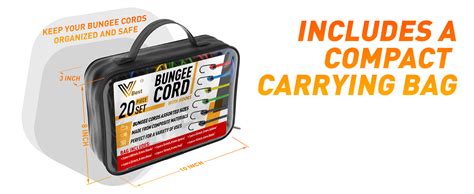 VBEST 20 Pieces Bungee Cords With Hooks Bungee Cords Heavy Duty