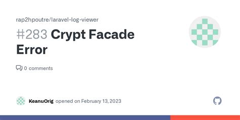 Crypt Facade Error · Issue 283 · Rap2hpoutre Laravel Log Viewer · Github