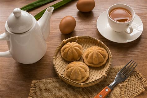 Kueh Bolu Or Kuih Bahulu Is The Asian Traditional Food Popular In