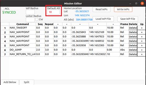 mission editor default alt persistently resets to 100 · issue 812