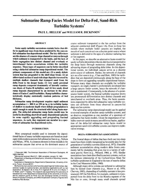 [pdf] Submarine Ramp Facies Model For Delta Fed Sand Rich Turbidite Systems
