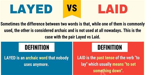 LAYED Vs LAID When To Use Laid Vs Layed With Useful Examples 7 E S L