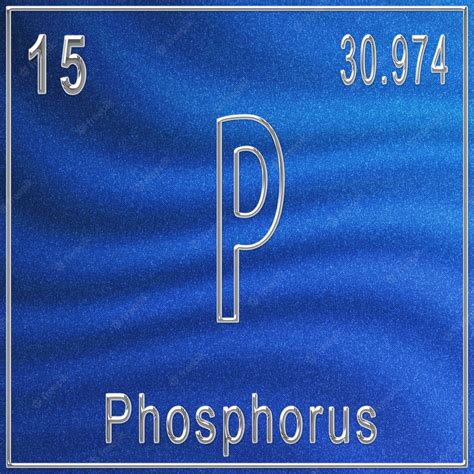 Premium Photo Phosphorus Chemical Element Sign With Atomic Number
