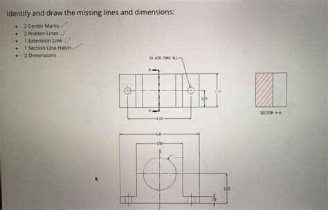 Identify And Draw The Missing Lines And Dimensions Chegg