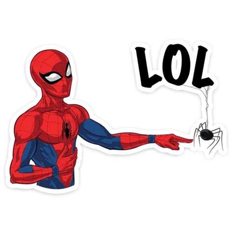 Spider Man Facepalm With Deadpool Selfie Sticker Sticker Mania