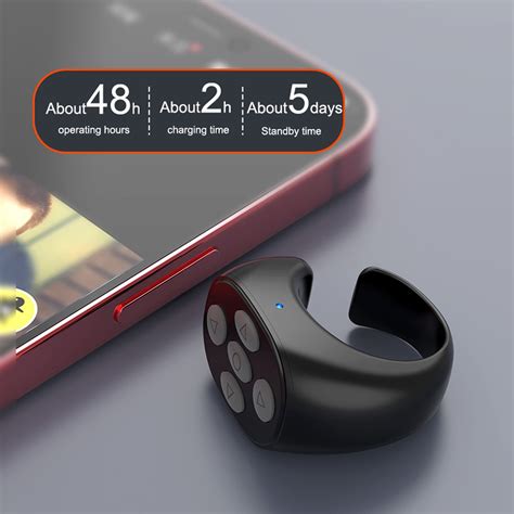 lytiang rechargeable shutter remote control for smartphone camera