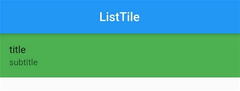 Flutterlisttile Flutter