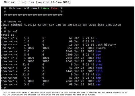 Minimal Linux Live