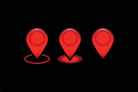 Red Location Pin Icon In Realistic Style 46422625 Vector Art At Vecteezy