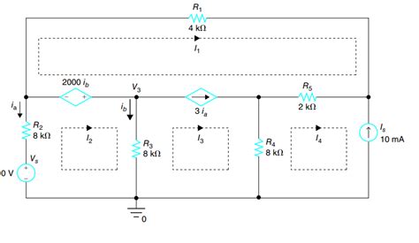 Solved Find Node Voltage V Using Mesh Analysis Chegg Com