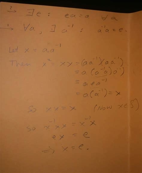 solved let s be a semigroup with an element e such that ea a