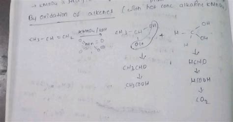 By Oxidation Of Alkenes With Hot Conc Alkaline KMnO4 Filo